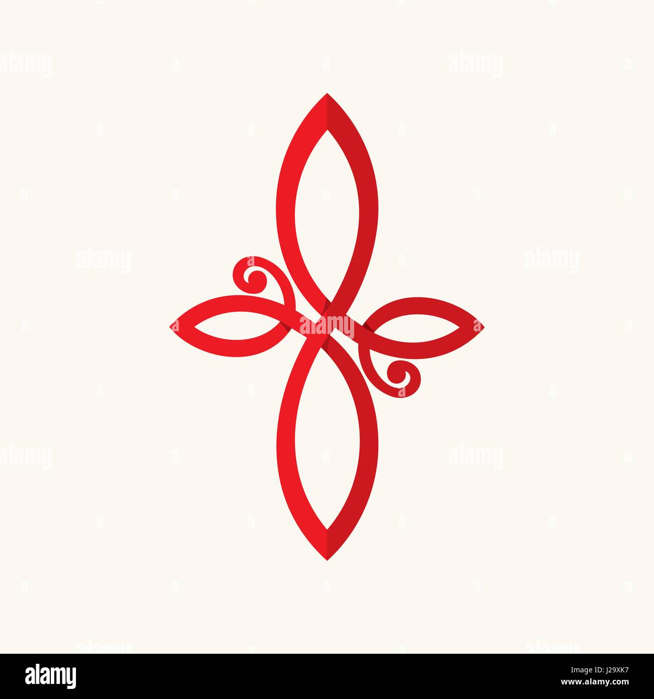 Church logo. Cross made up of Christian fish Stock Vector Image & Art ...