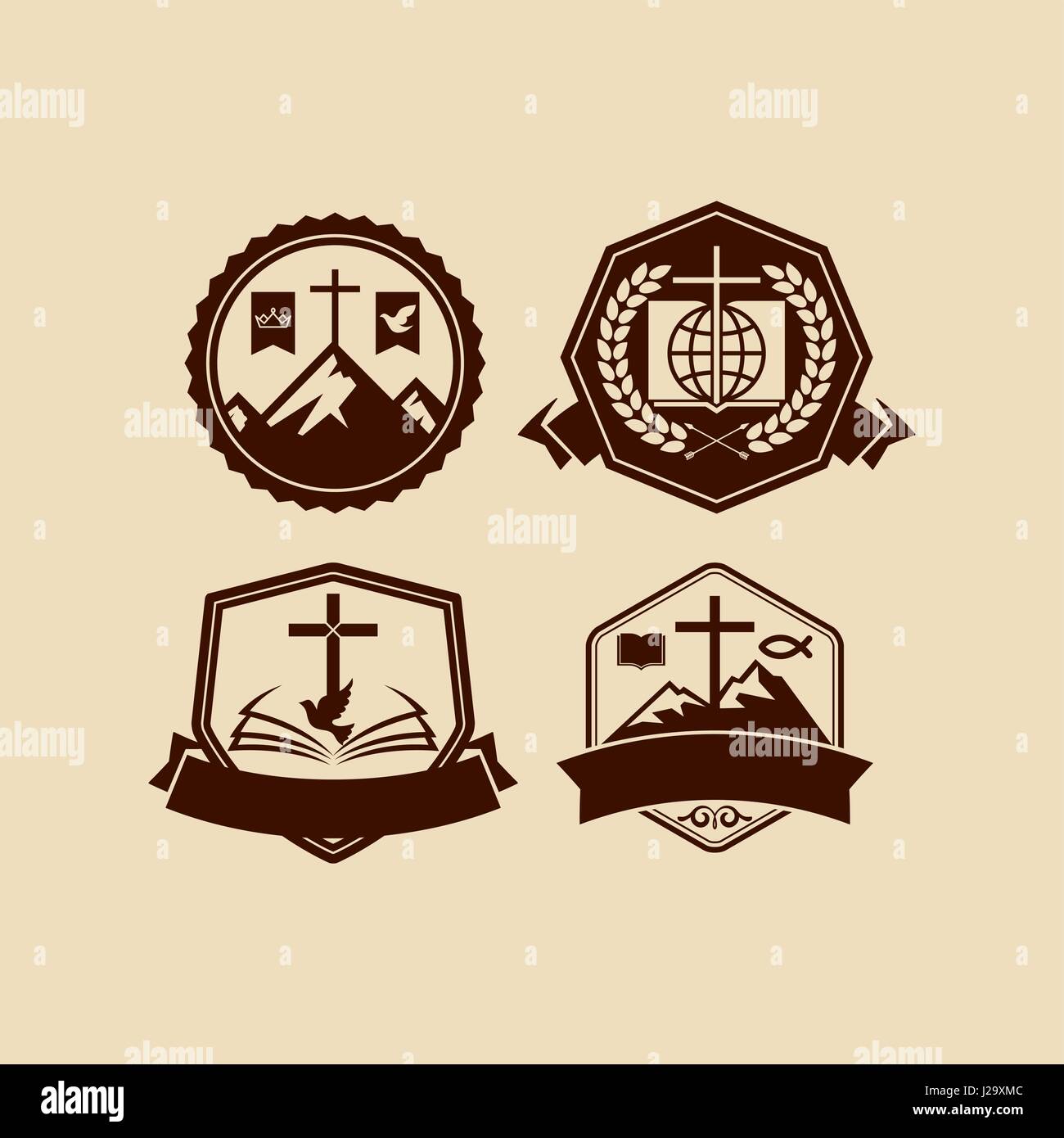 Vintage logos for church, ministry, mission Stock Vector Image & Art ...
