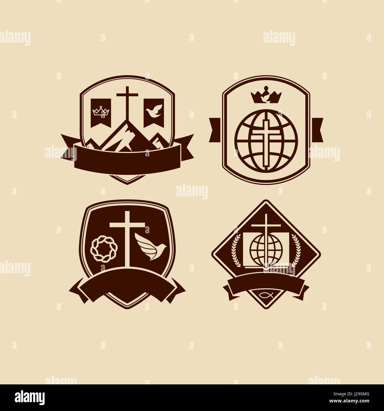 Vintage logos for church, ministry, mission Stock Vector Image & Art ...