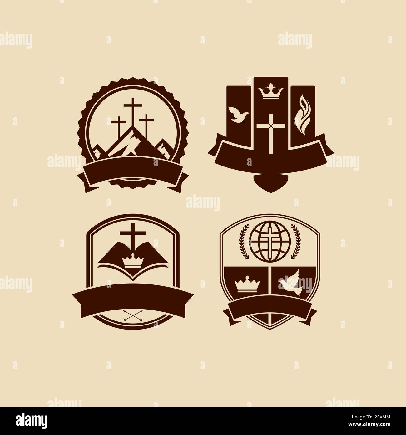 Vintage logos for church, ministry, mission Stock Vector Image & Art ...
