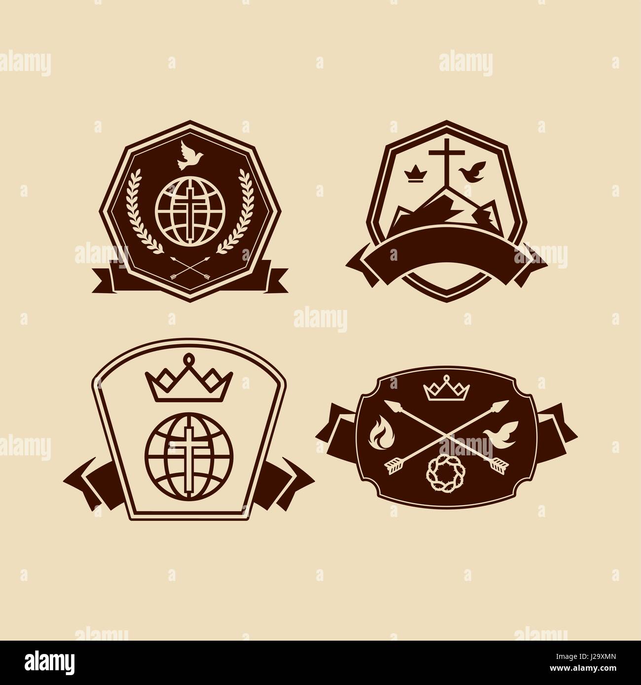 Holy communion at mission church Stock Vector Images - Alamy