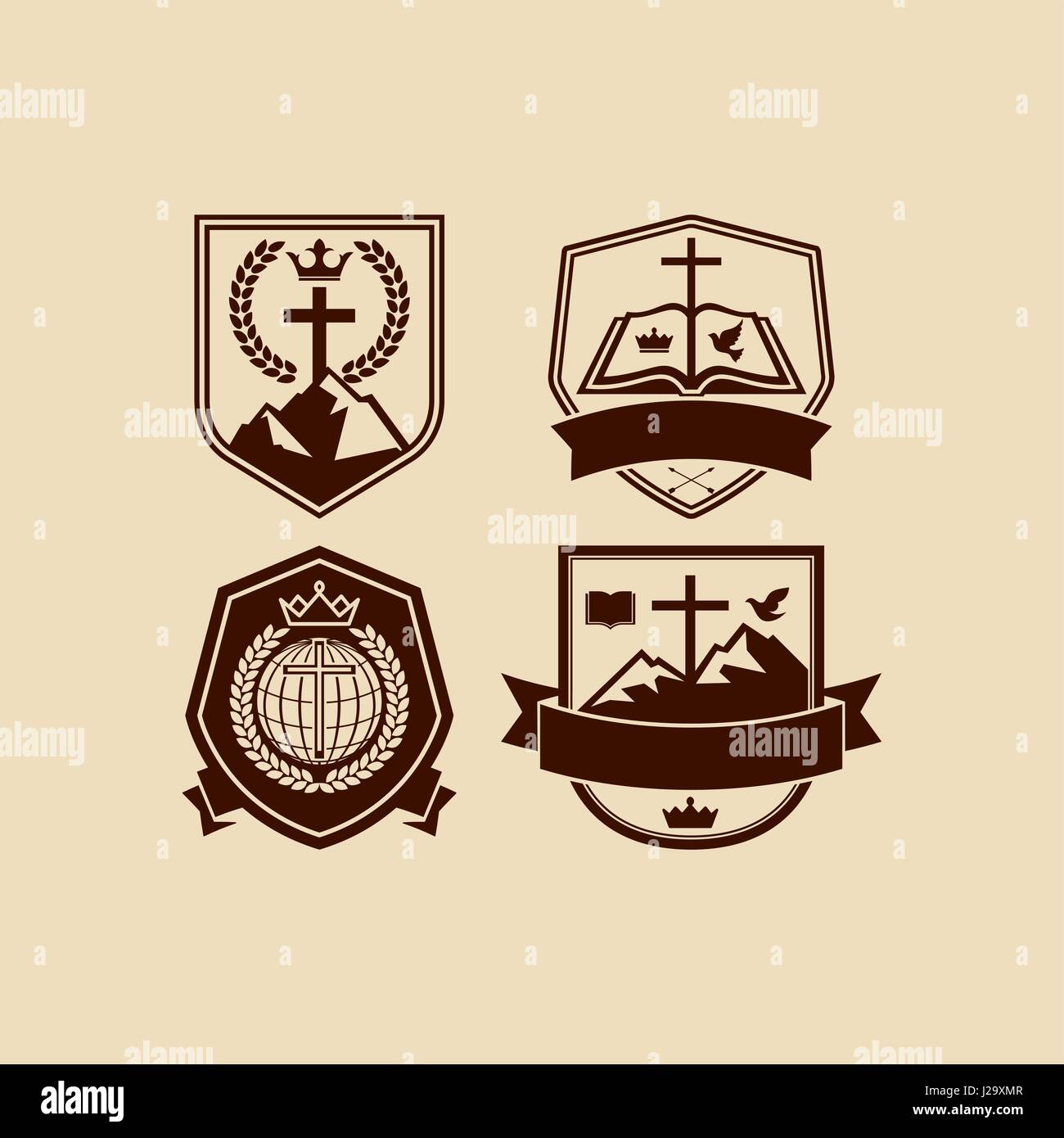 Vintage logos for church, ministry, mission Stock Vector Image & Art ...