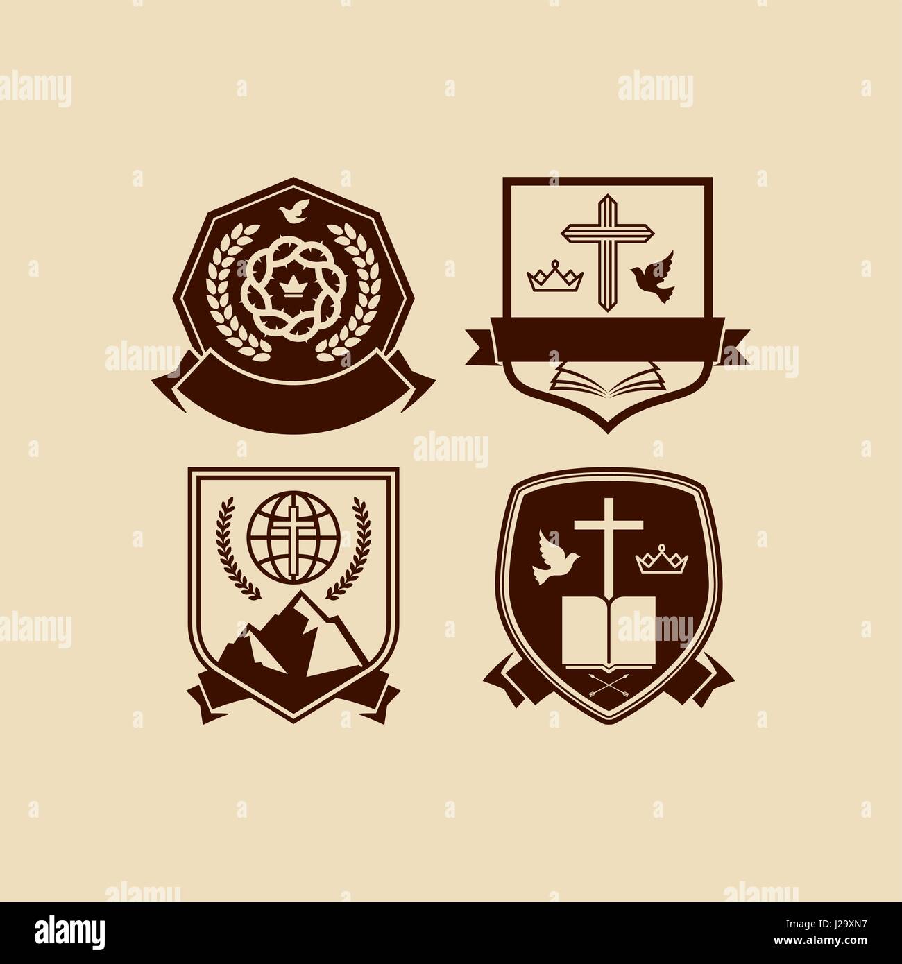 Holy communion at mission church Stock Vector Images - Alamy