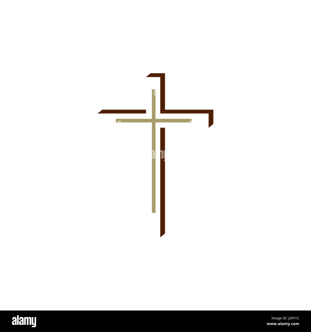 Cross of Jesus with shadow Stock Vector Image & Art - Alamy