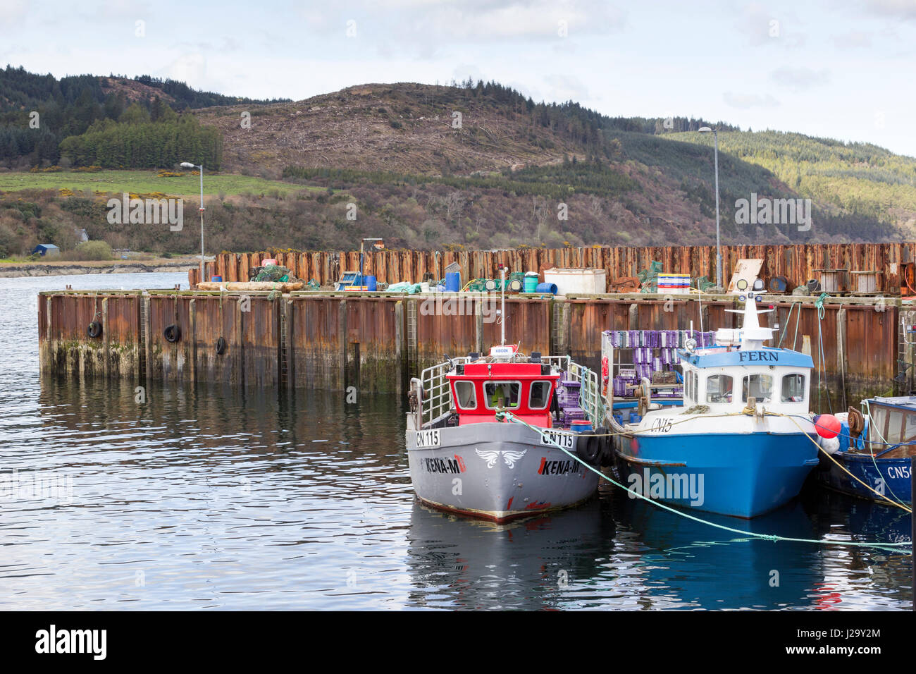 Carradale village on the east side of Kintyre, overlooking the ...