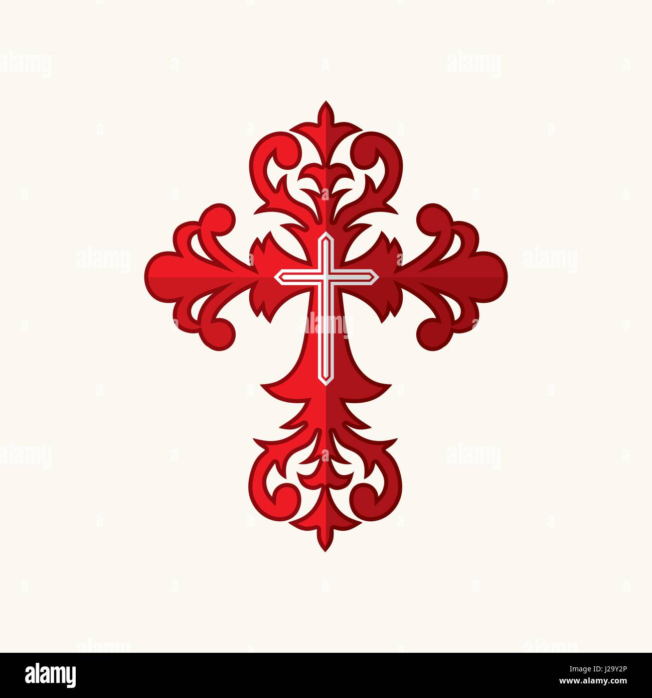 Cross of Jesus with decorative elements Stock Vector Image & Art - Alamy