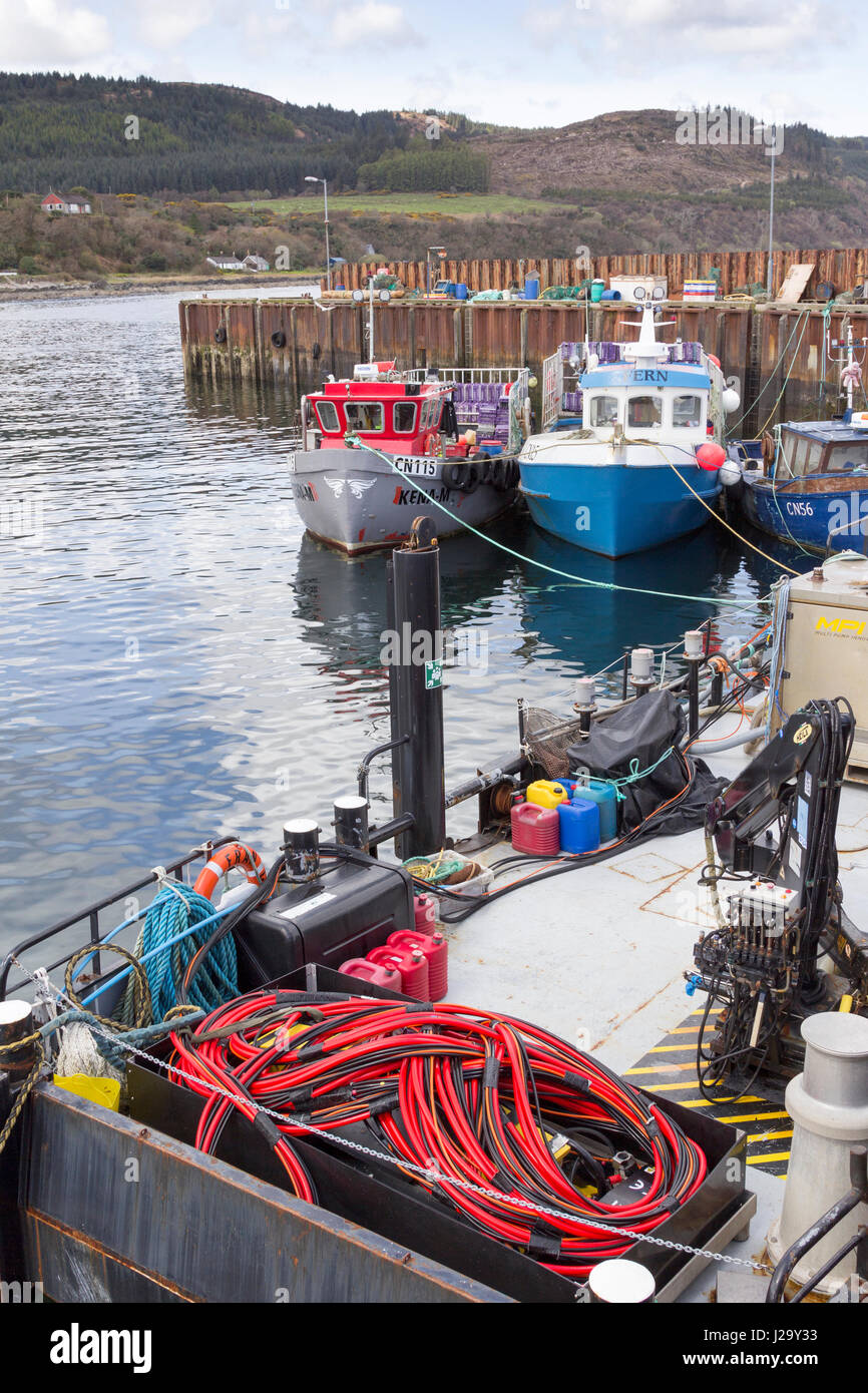 Carradale village on the east side of Kintyre, overlooking the ...