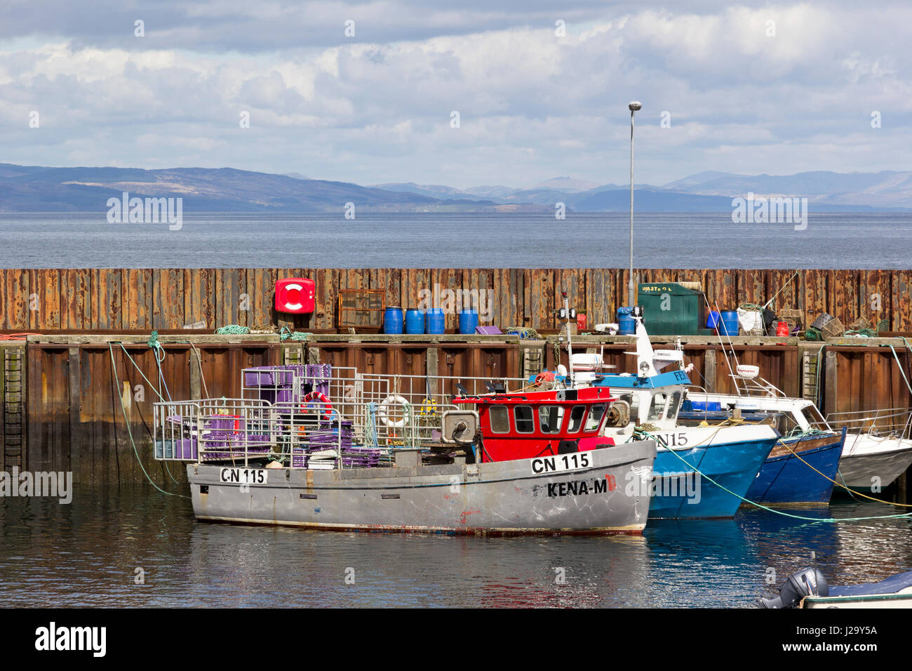 Carradale village on the east side of Kintyre, overlooking the ...