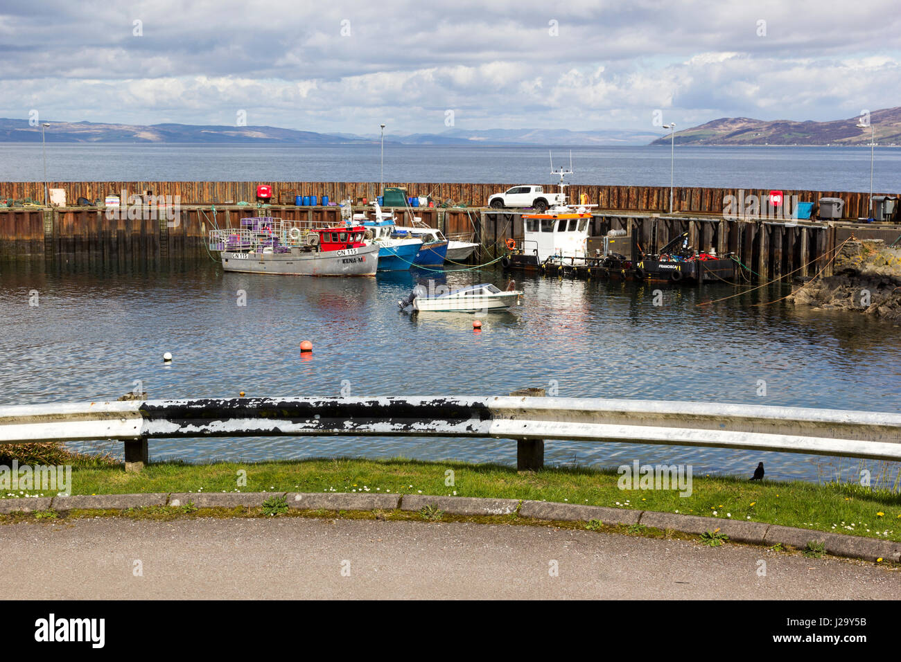 Carradale village on the east side of Kintyre, overlooking the ...