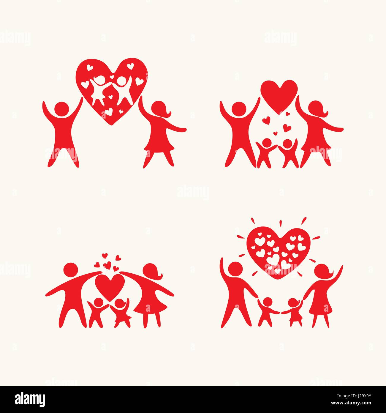 Big set of happy family Stock Vector Image & Art - Alamy