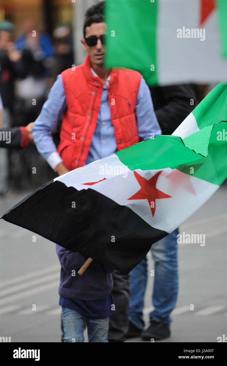 Members of french Syrian diaspora hold rally in Lyon to protest ...