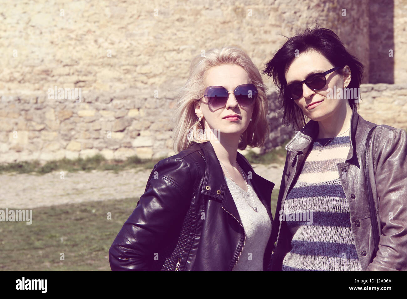 Two women friends. photo Stock Photo - Alamy