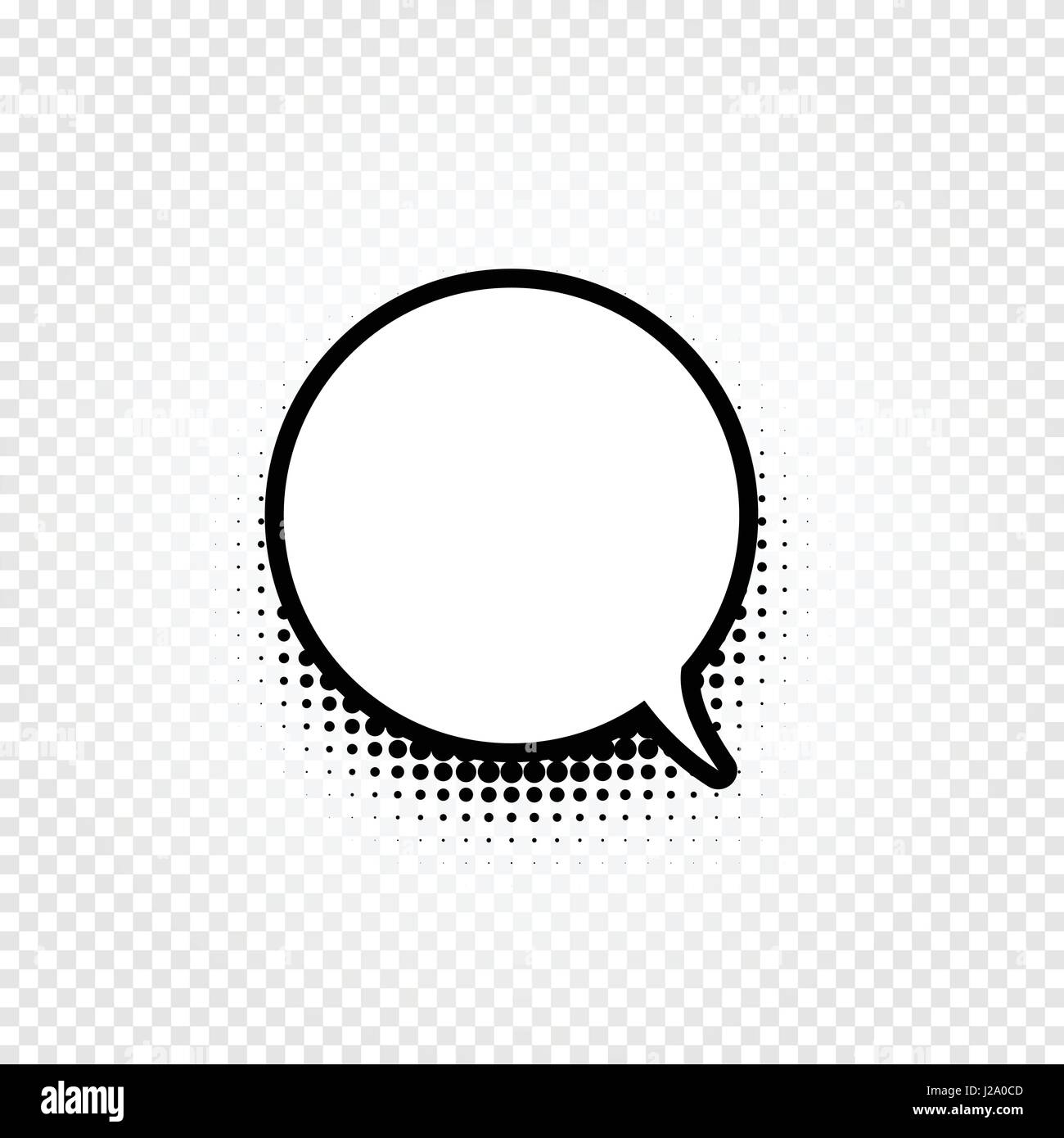 Isolated abstract black and white color comic speech balloon icon on ...