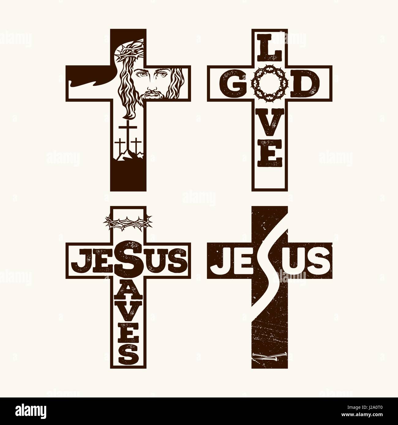 Crosses religious symbols Stock Vector Images - Alamy