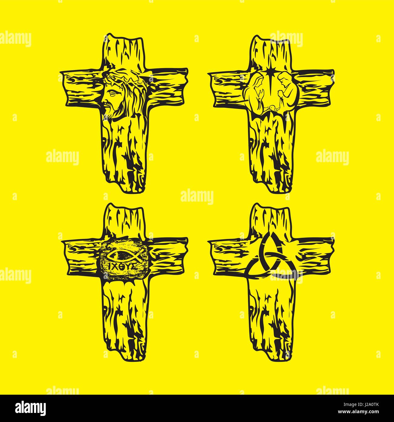 Crosses religious symbols Stock Vector Images - Alamy