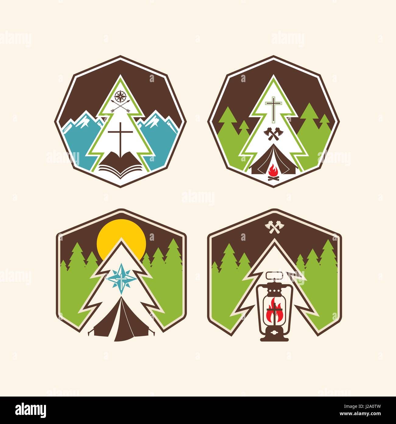 Set of logos for the camp Stock Vector Image & Art - Alamy