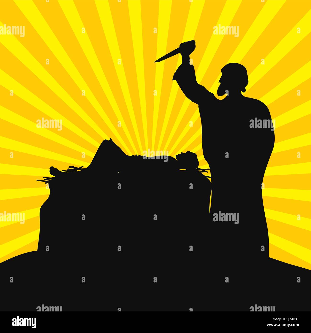 Abraham sacrifices isaac Stock Vector Images - Alamy