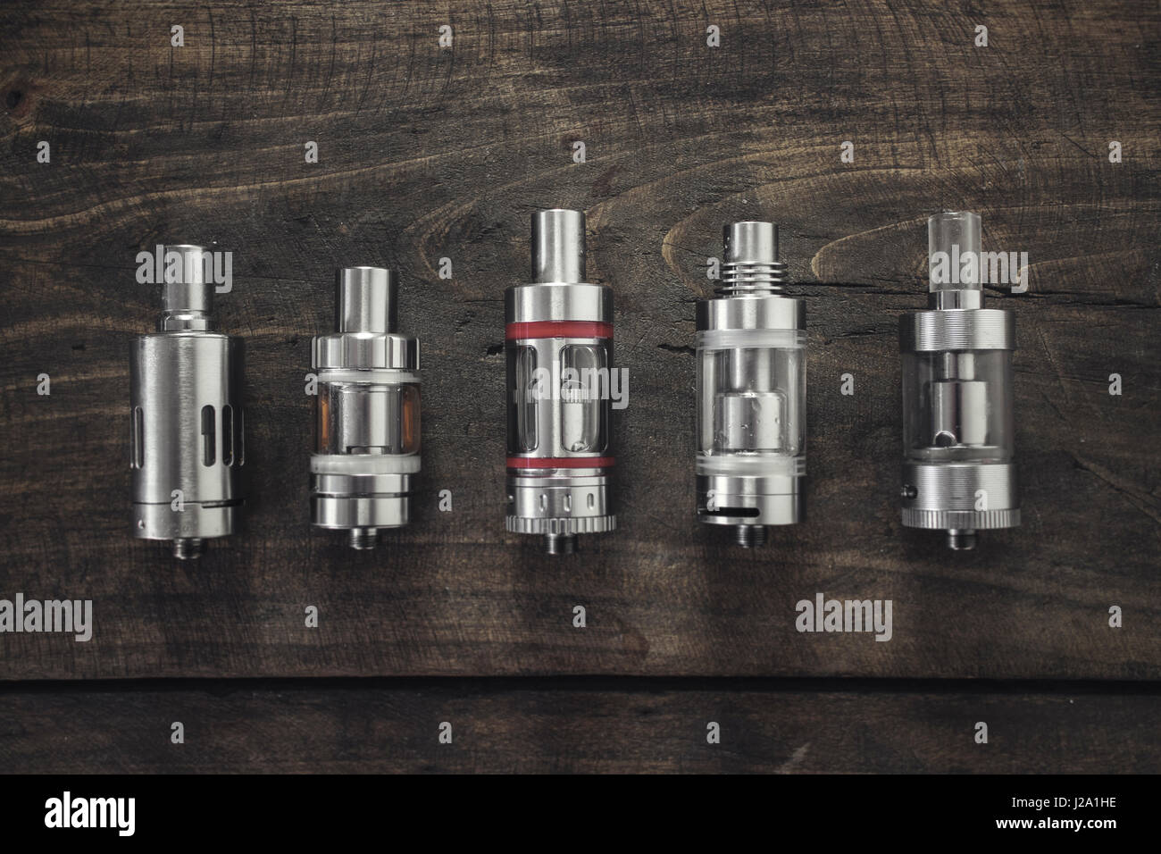 Electronic cigarette Atomizers from above Stock Photo - Alamy