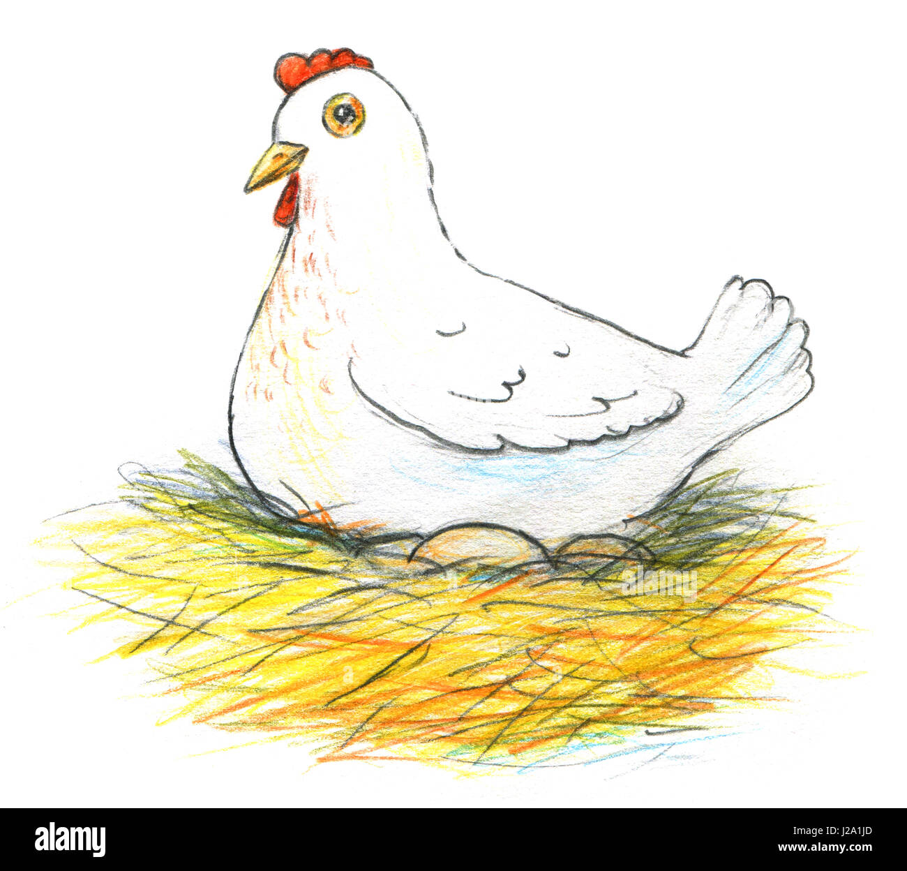 Illustration cute cartoon chicken hen hi-res stock photography and ...