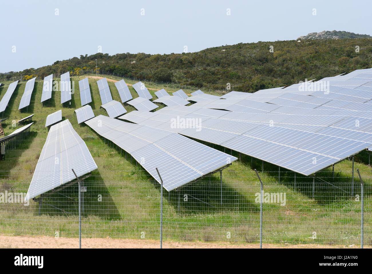 Field with solar panels Stock Photo - Alamy