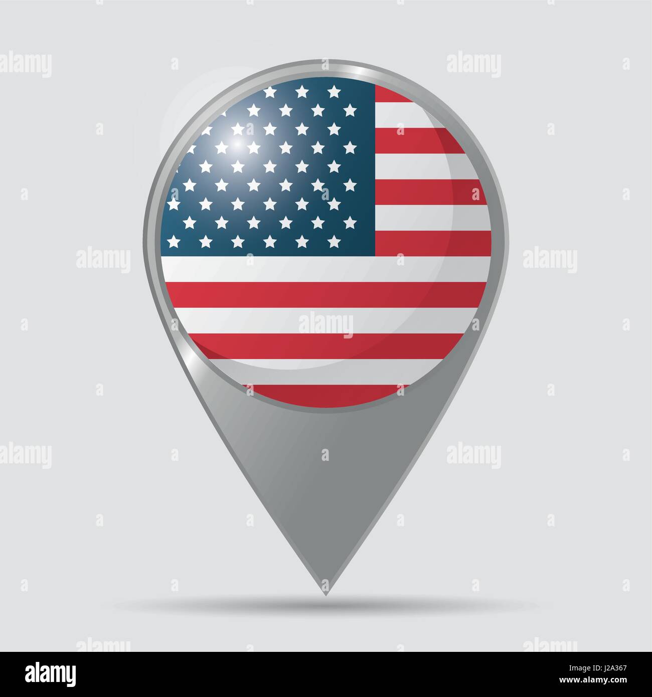 Usa flag pointer map location hi-res stock photography and images - Alamy