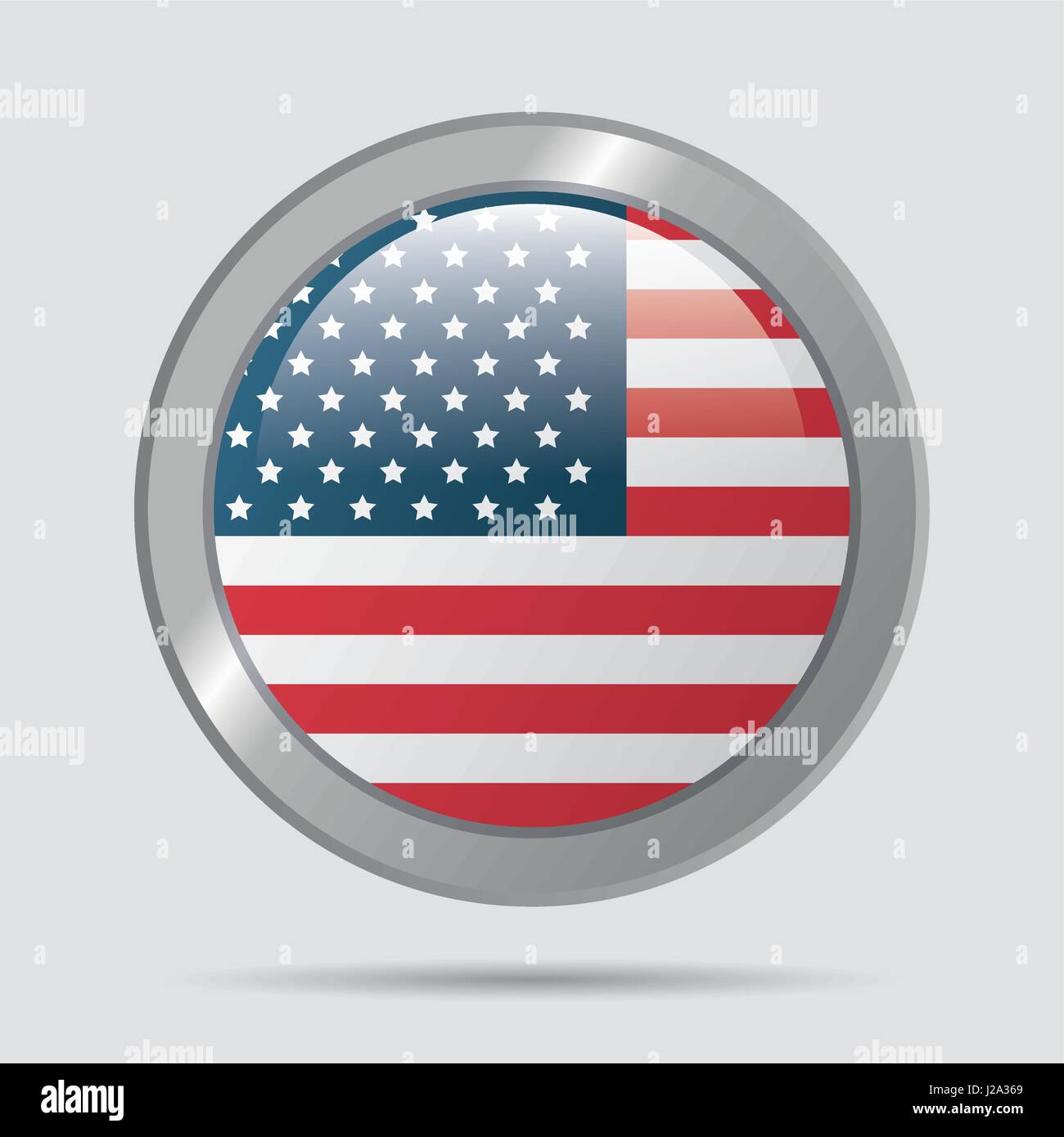 USA flag glossy button emblem design Stock Vector Image & Art - Alamy