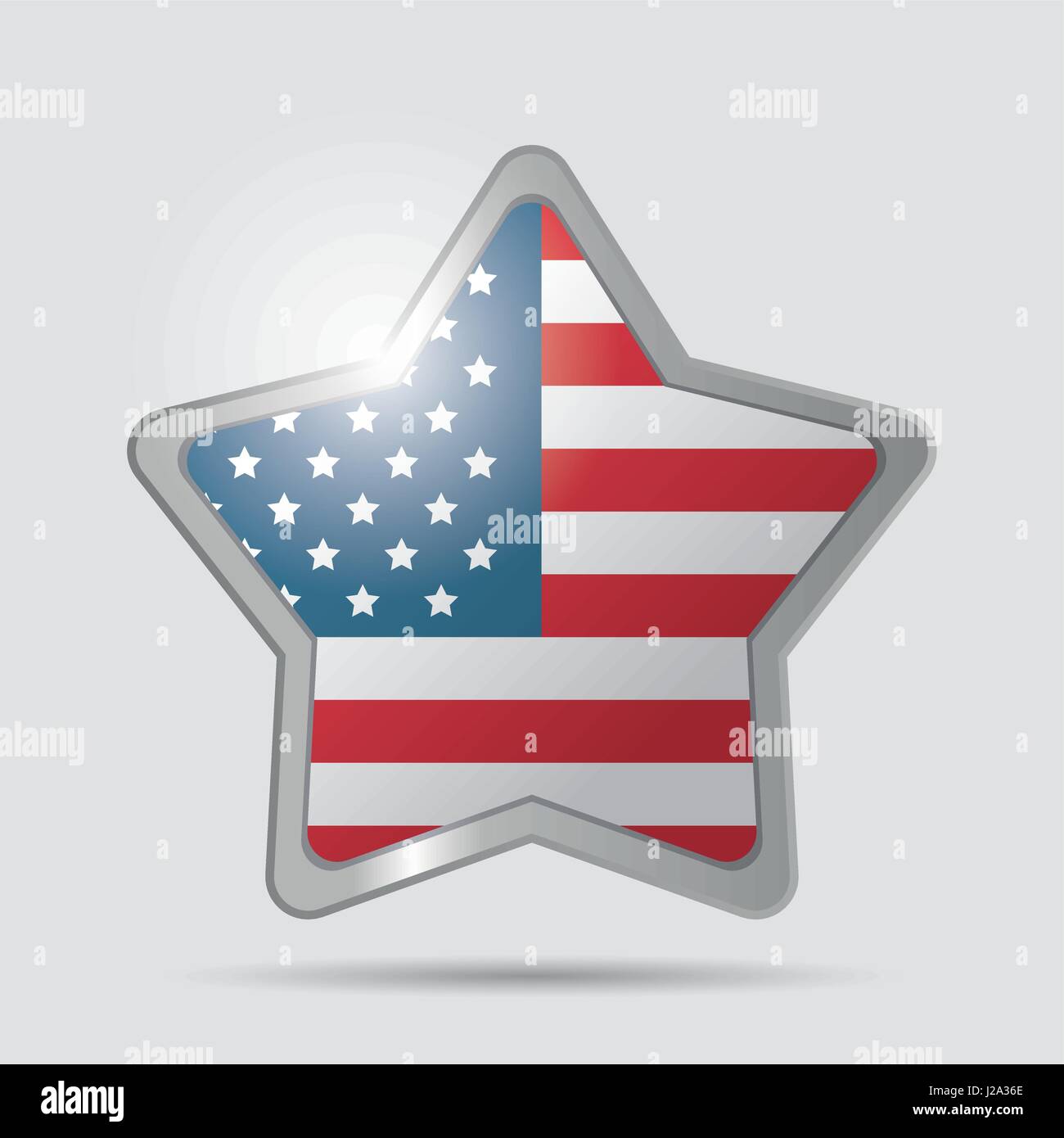 star USA flag glossy symbol emblem image Stock Vector Image & Art - Alamy
