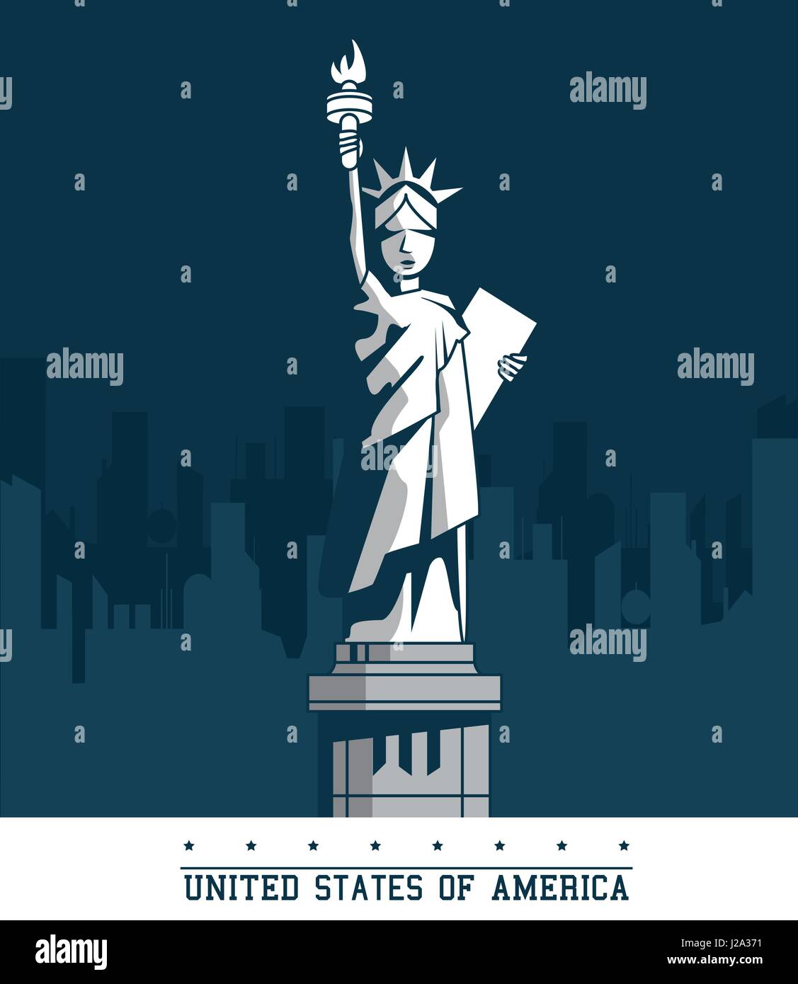Front of statue of liberty Stock Vector Images - Alamy