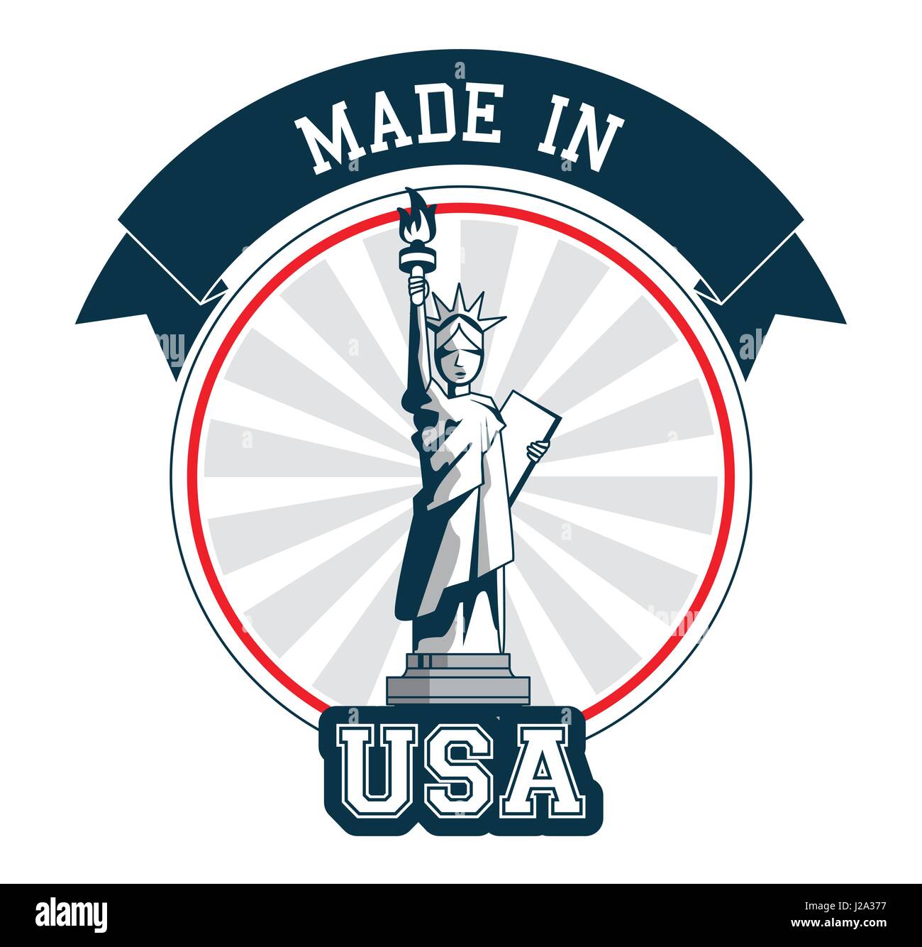 made in USA statue of liberty banner design Stock Vector Image & Art ...