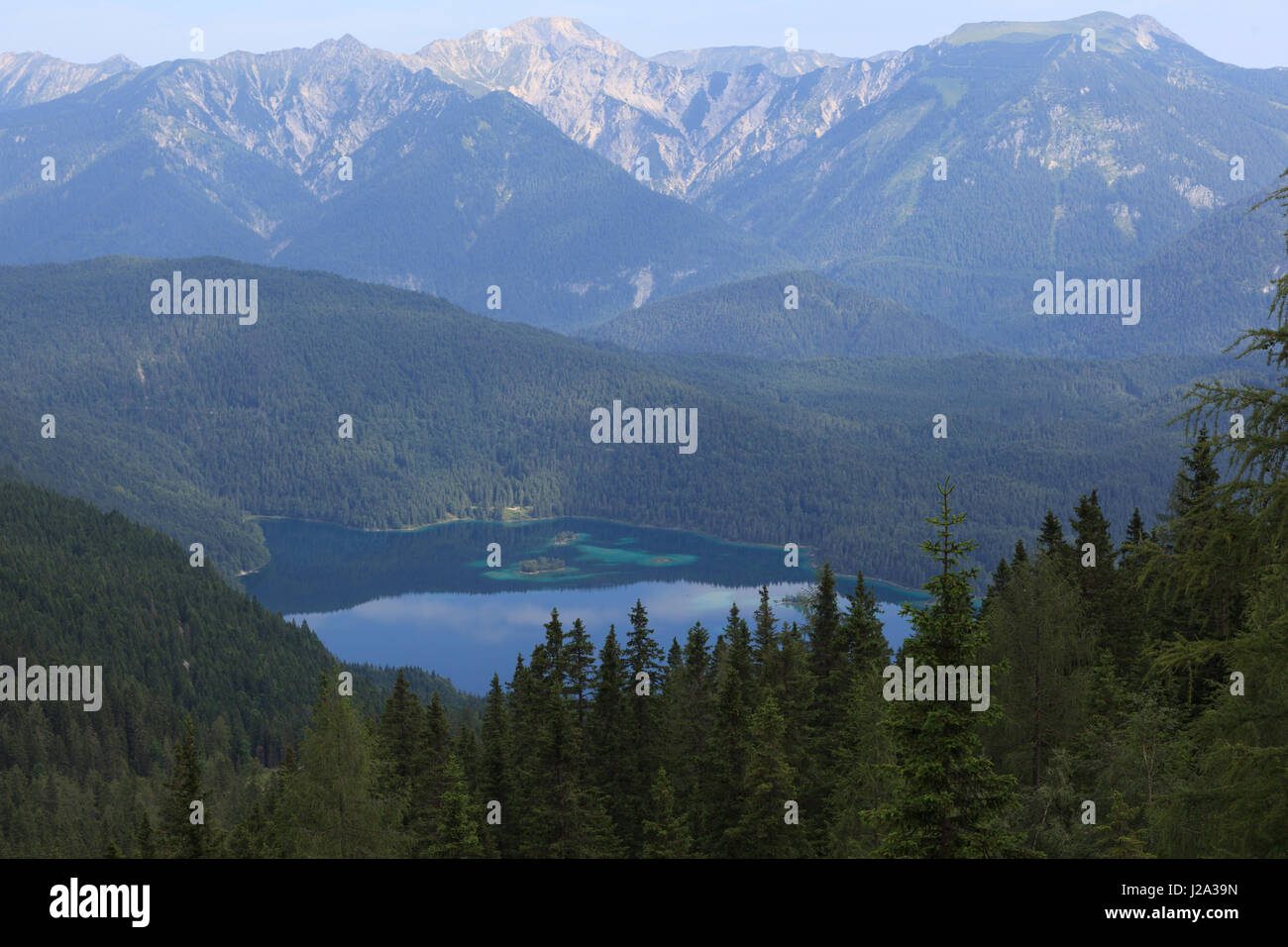 Beautiful view of Lake Eibsee in Germany Stock Photo - Alamy
