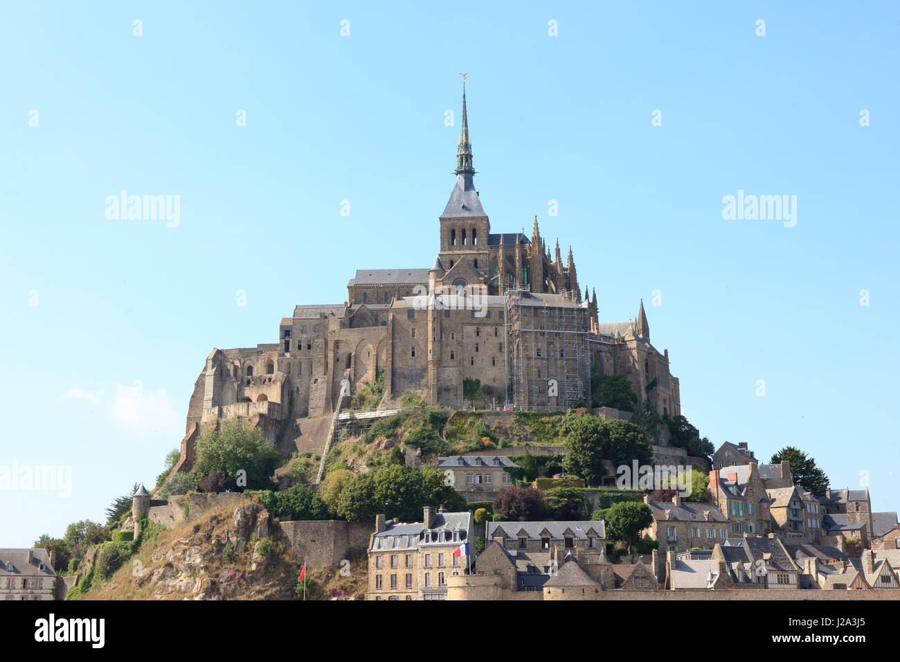 The Mont-Saint-Michel castle with its beautiful location northwest in ...