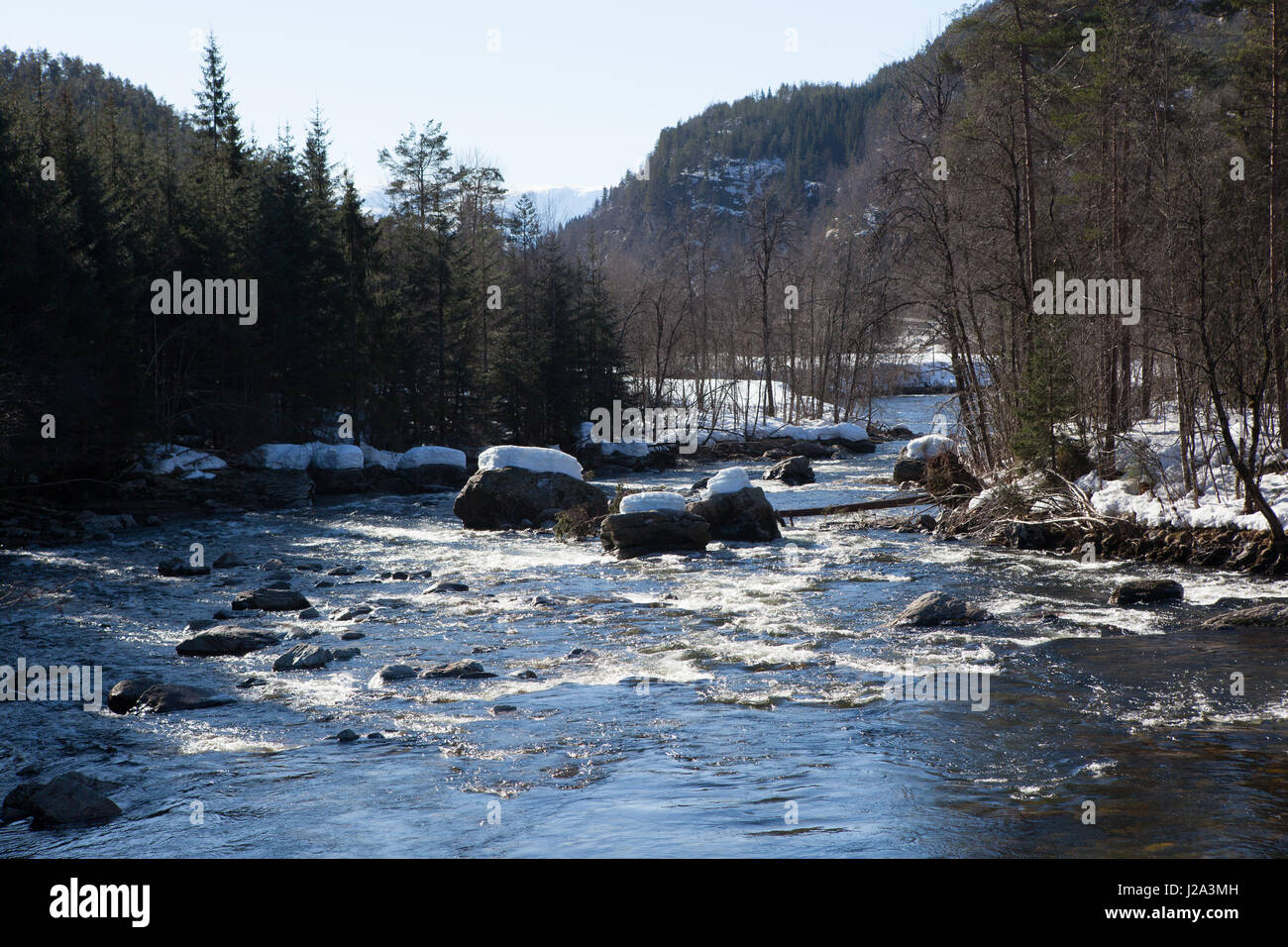 Snow melting into river hi-res stock photography and images - Alamy