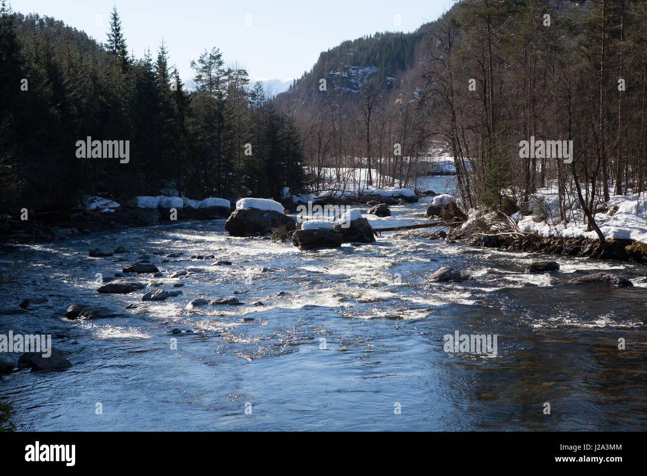 Snow melting into river hi-res stock photography and images - Alamy