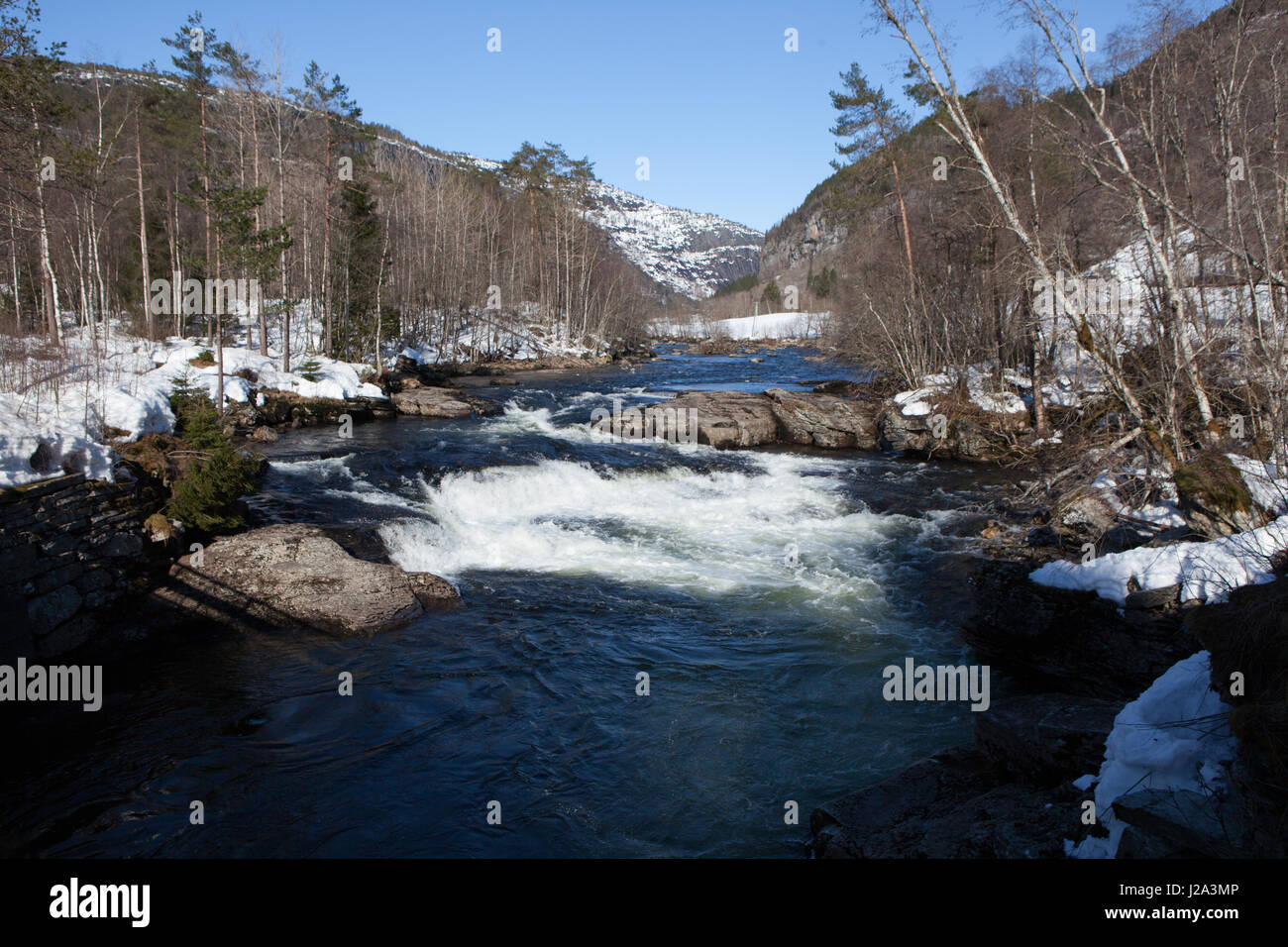 Snow melting into river hi-res stock photography and images - Alamy