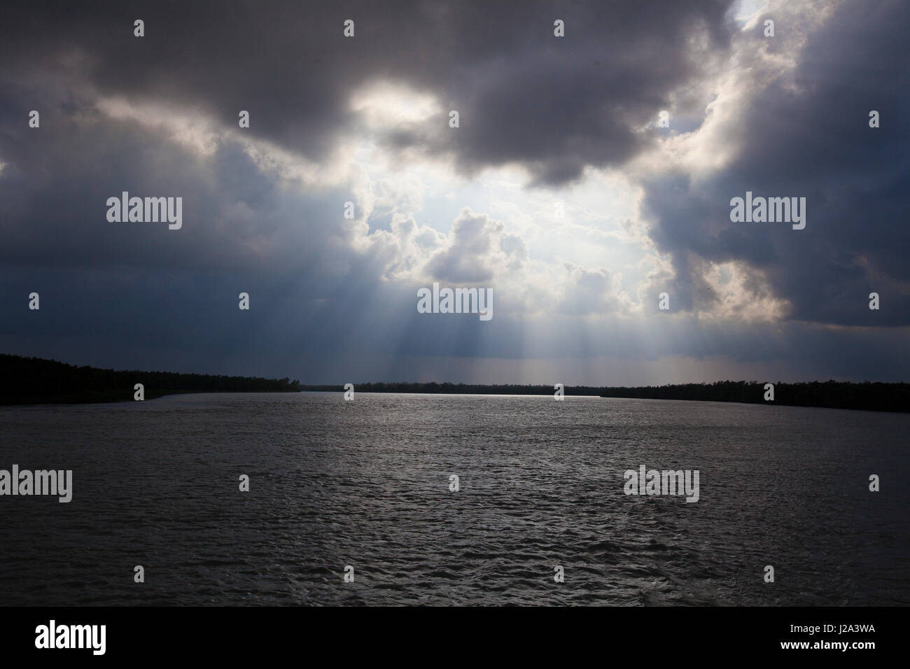 Shela River in the Sundarbans, a UNESCO World Heritage Site and a ...