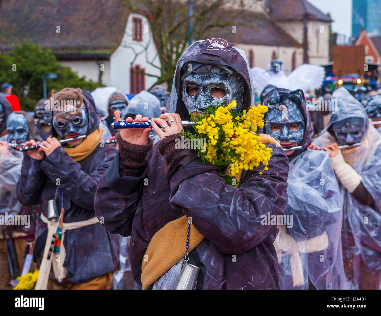 Participants in the Basel Carnival in Basel , Switzerland Stock Photo ...