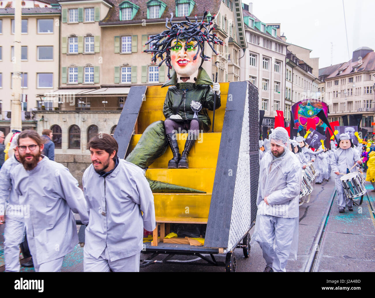 Participants in the Basel Carnival in Basel , Switzerland Stock Photo ...