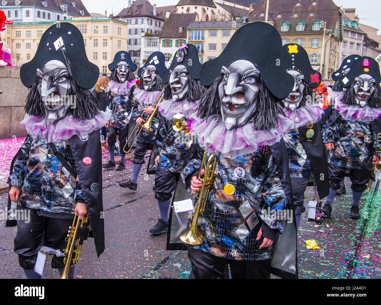 Participants in the Basel Carnival in Basel , Switzerland Stock Photo ...