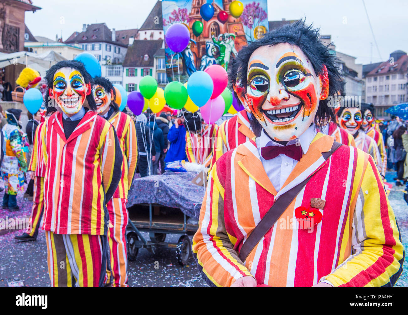 Participants in the Basel Carnival in Basel , Switzerland Stock Photo ...