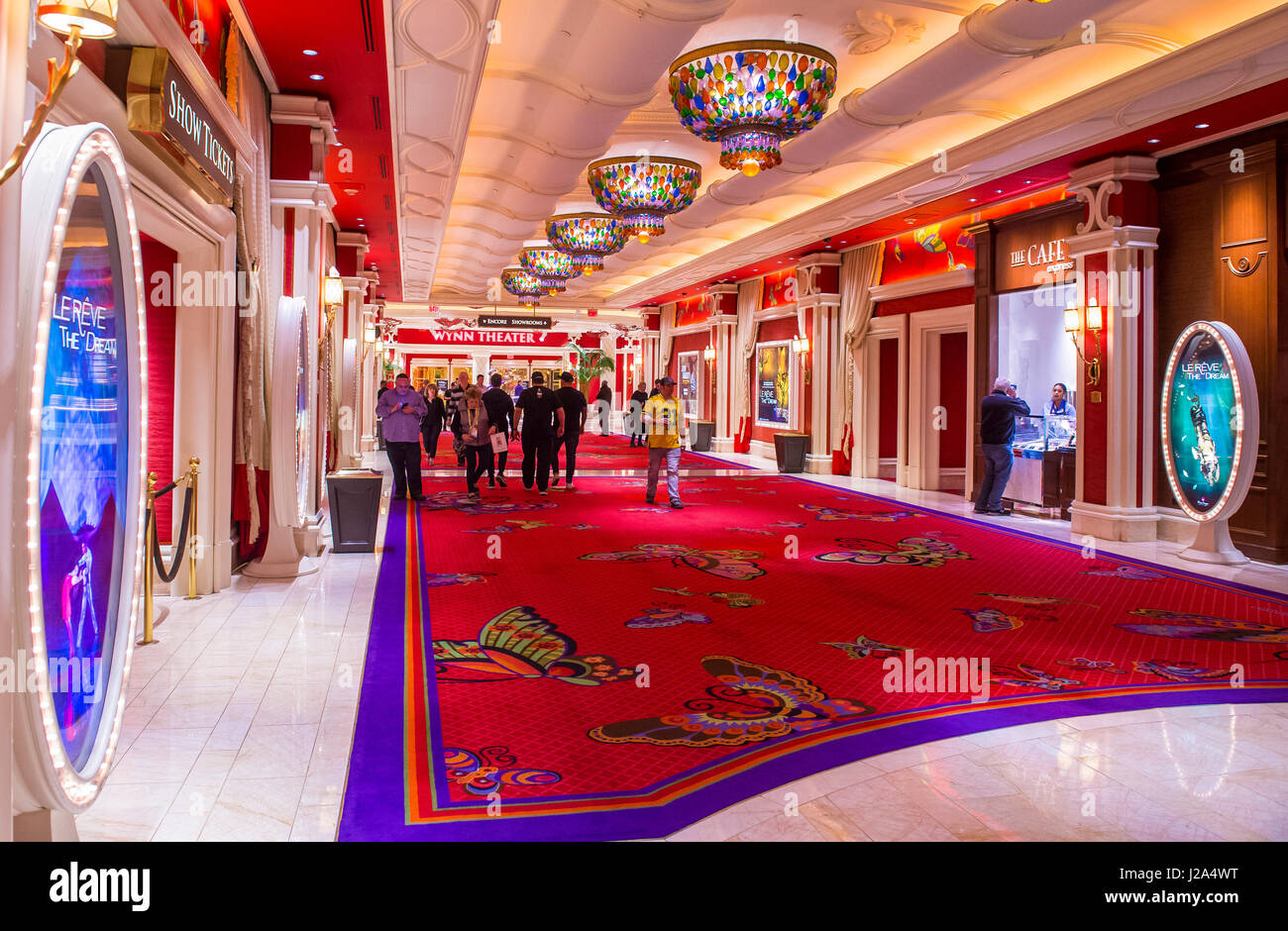 The interior of Wynn Hotel and casino in Las Vegas Stock Photo - Alamy