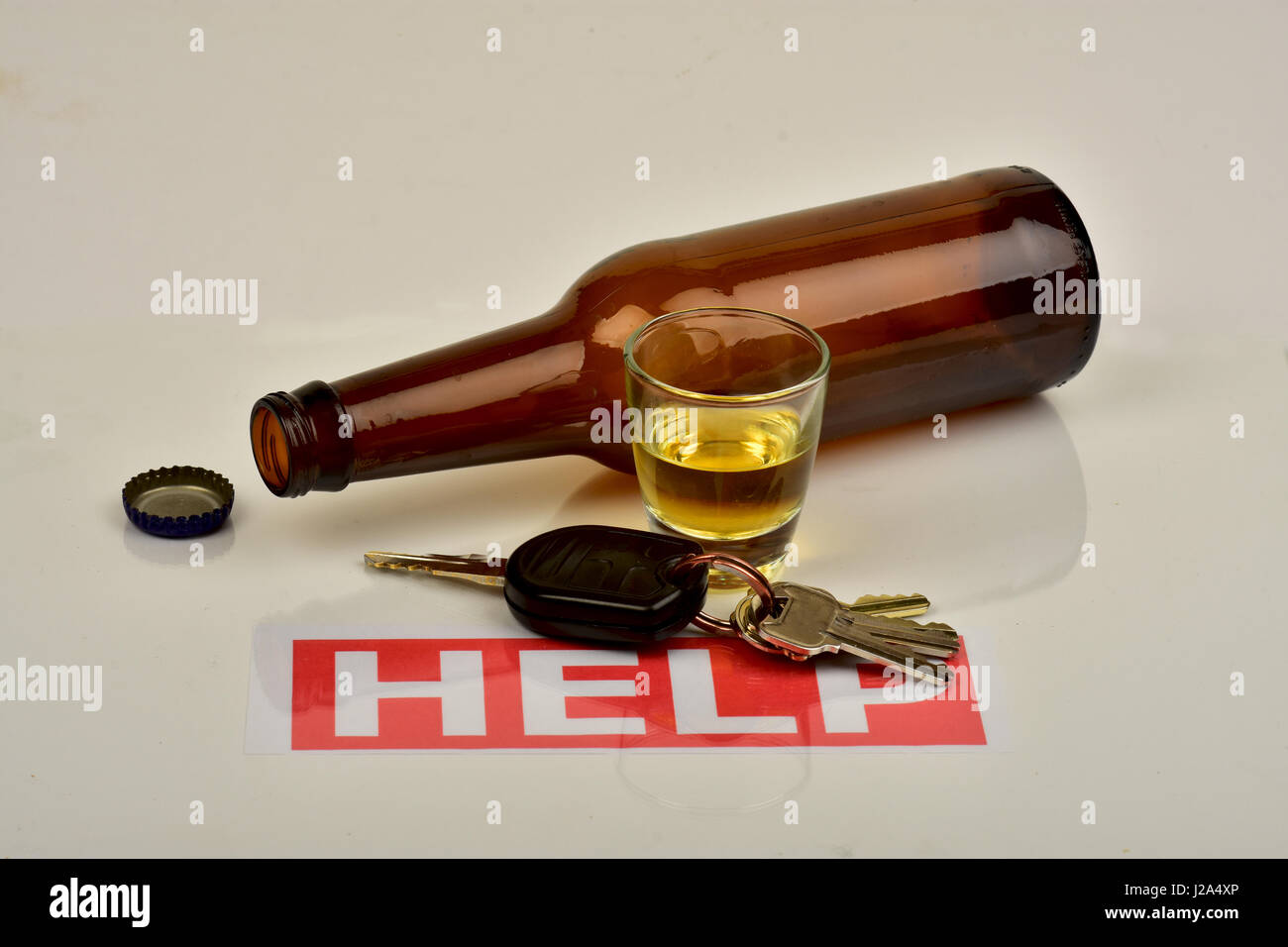 Signs and symbols of alcoholism and the need for help Stock Photo - Alamy