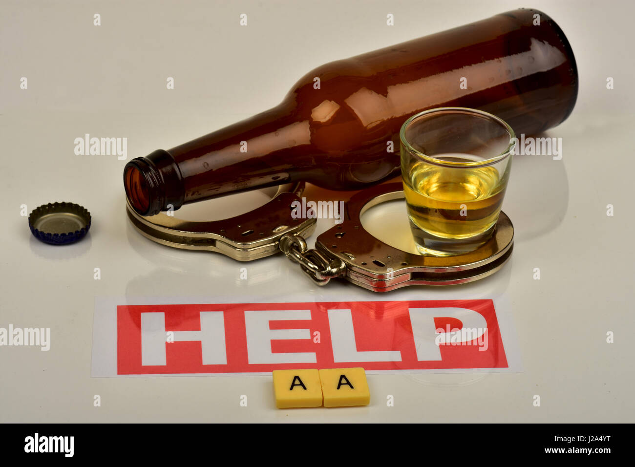 Signs and symbols of alcoholism and the need for help Stock Photo - Alamy