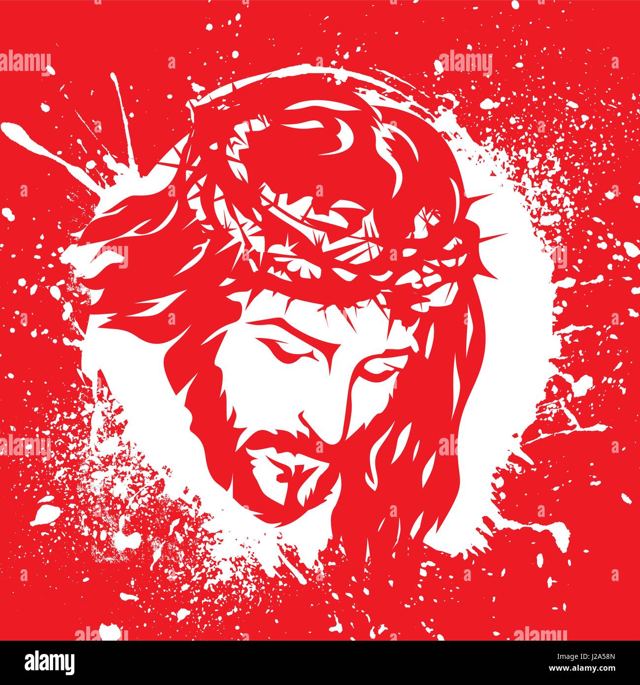 The Head of Jesus Christ Stock Vector Image & Art - Alamy