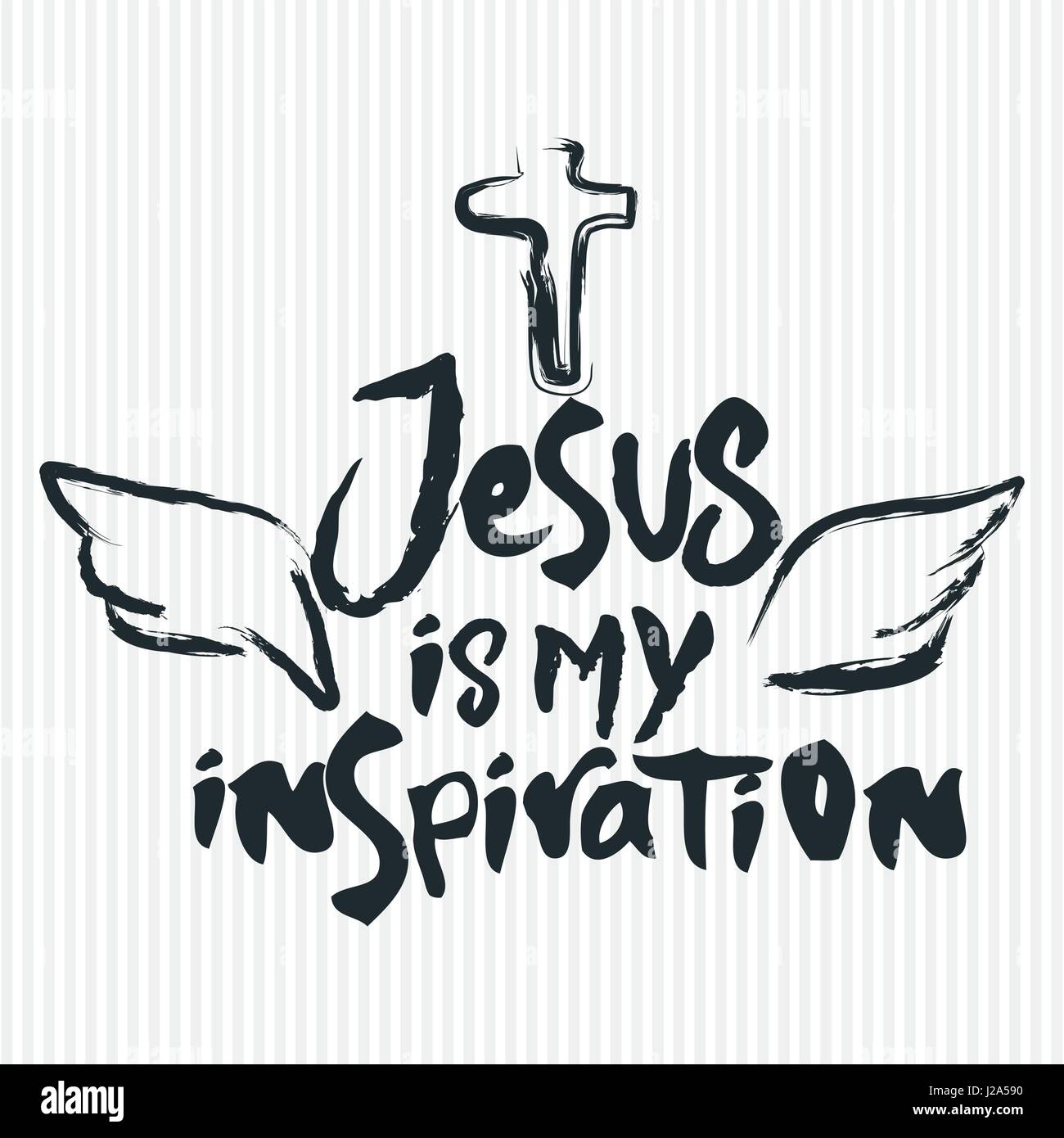 Christian typography. Jesus is my inspiration Stock Vector Image & Art ...