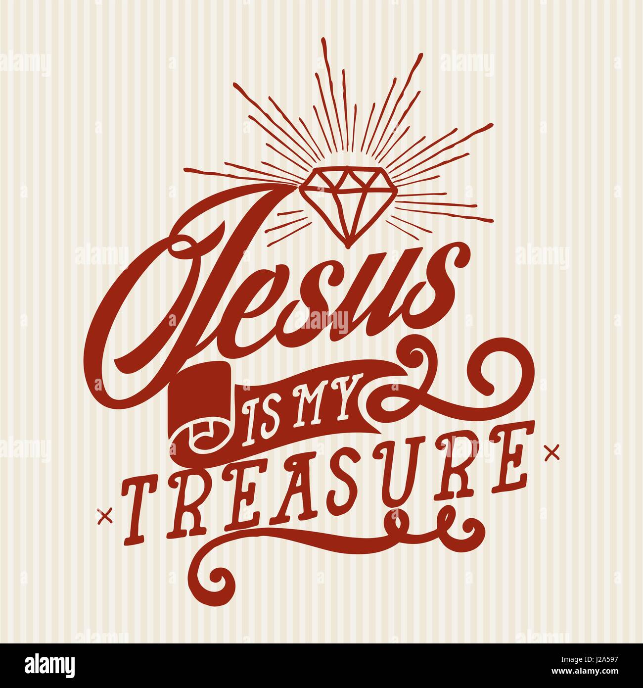 Christian typography. Jesus is my treasure Stock Vector Image & Art - Alamy