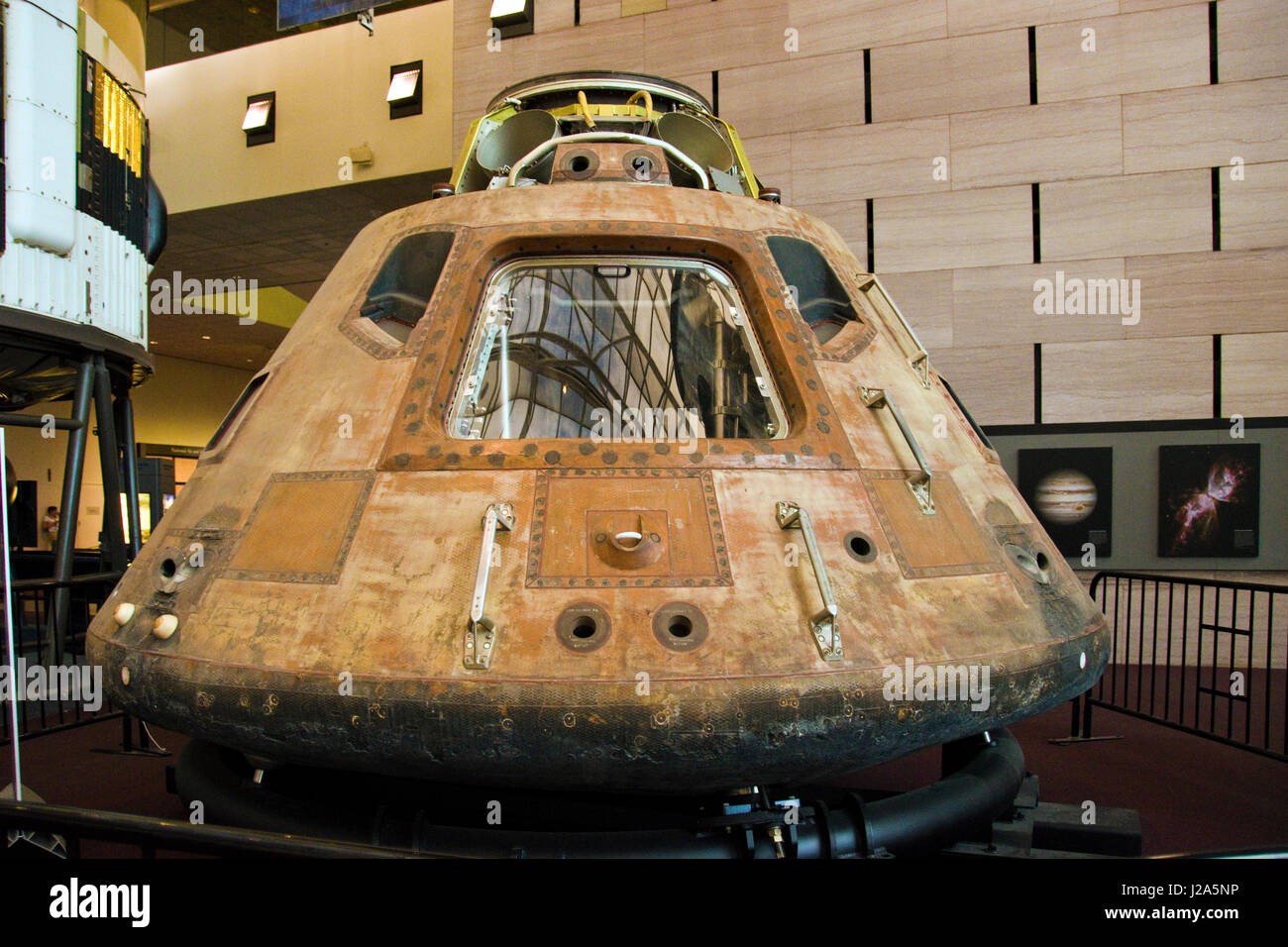 The Apollo 11 command module, used on the first space flight to land on ...