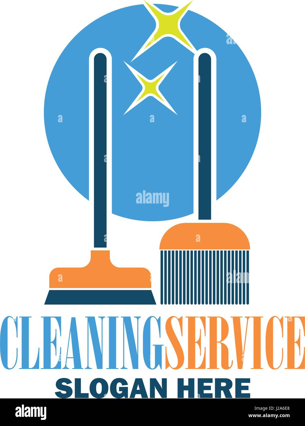 cleaning service icon with text space for your slogan / tagline, vector ...