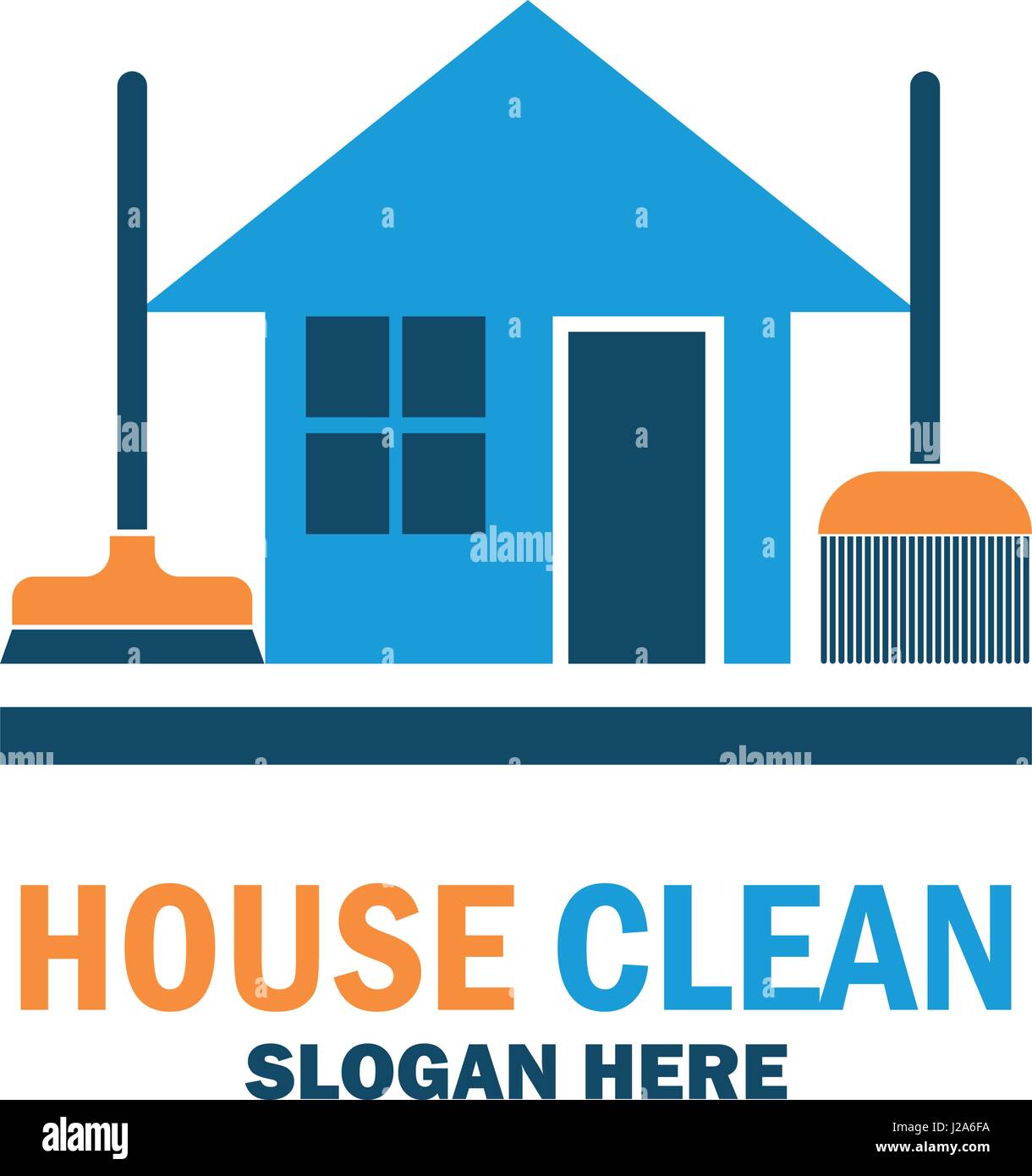 cleaning service icon with text space for your slogan / tagline, vector ...