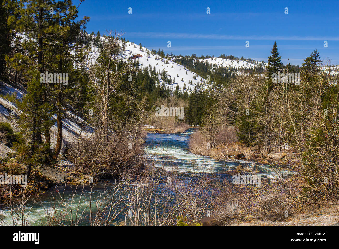 Flowing River From Mountain Snow Melt Stock Photo - Alamy