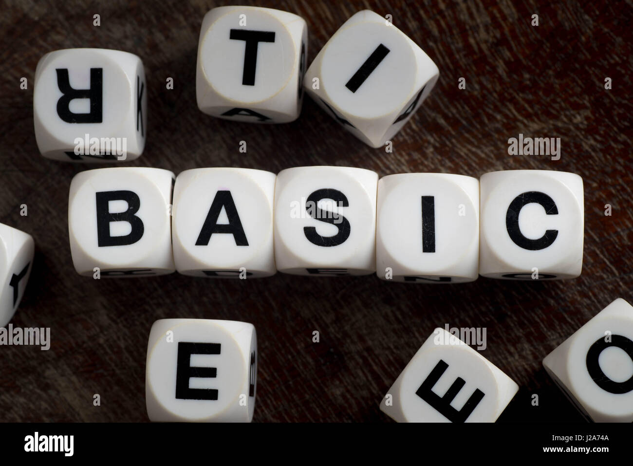 word basic on white toy cubes Stock Photo - Alamy